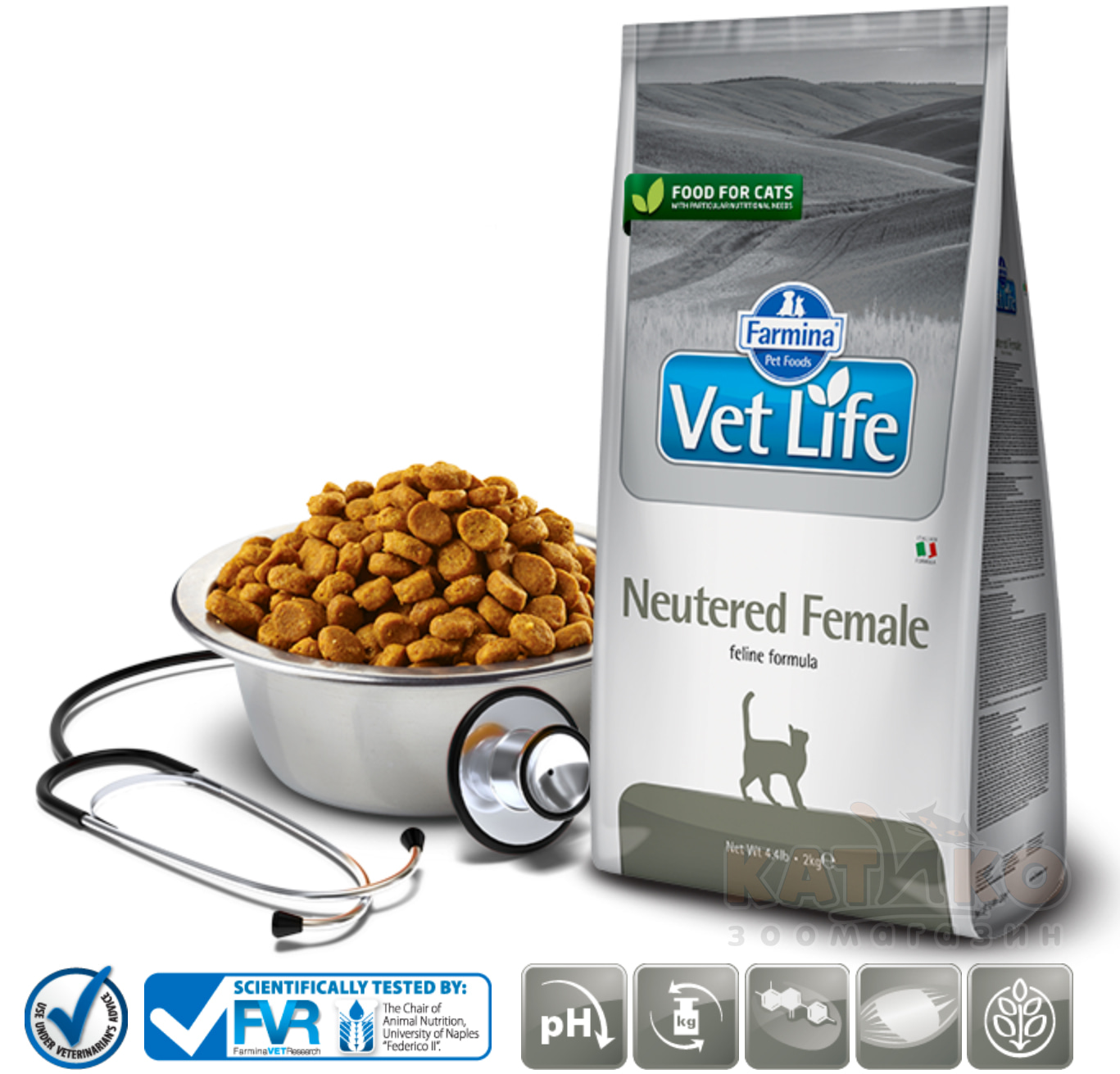 🥇5396 р. – Farmina Vet Life корм Супер-премиум класса с курицей и рисом ...