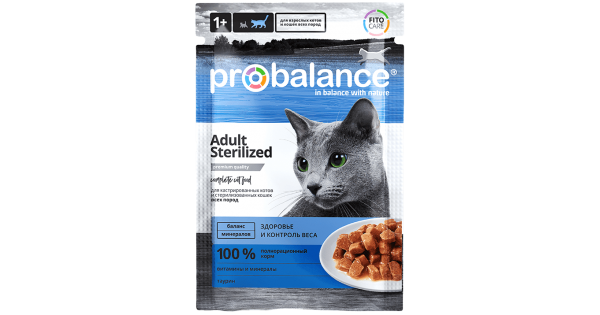 🥇28 р. Скидка! Старая цена 29 р.. – Консервированный корм для стерилизованных кошек Probalance ...