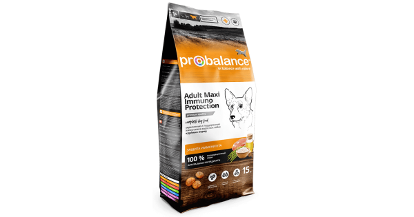 🥇6299 р. – Сухой корм для собак крупных и гигантских пород Probalance Immuno Adult Maxi, 15 кг ...